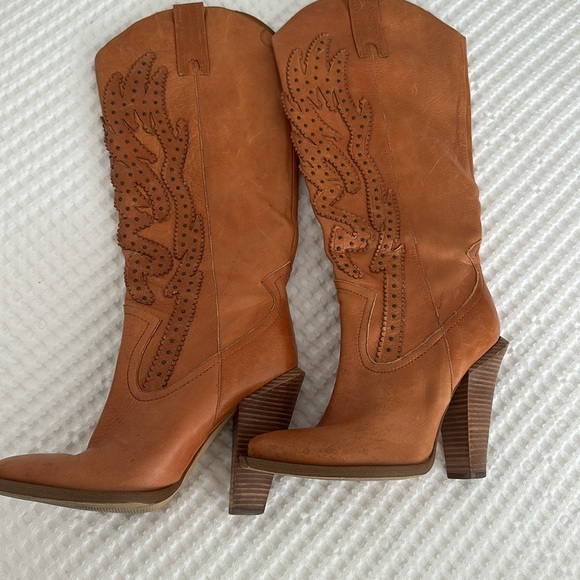 Jessica Simpson | Shoes | Jessica Simpson Leather Cowboy Cowgirl Boots ...
